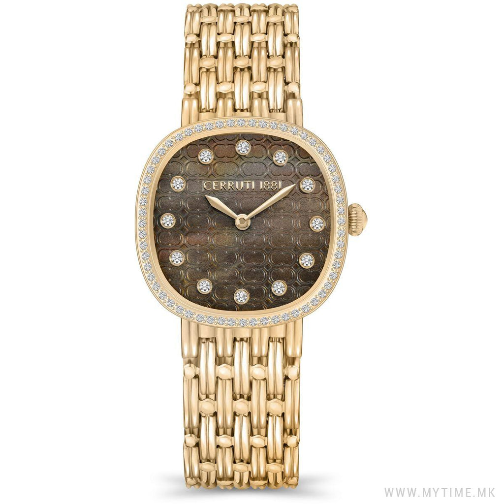 Cerruti 1881 Gresta Women Brown Dial Gold Tone Watch – Blue Salon