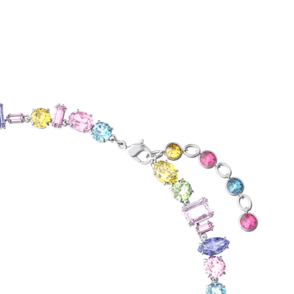 Swarovski Gema Necklace Mixed cuts, Multicolored, Rhodium plated – Blue ...