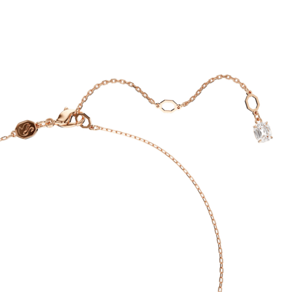 Swarovski Hyperbola Pendant Infinity Necklace, White, Rose gold-tone p ...