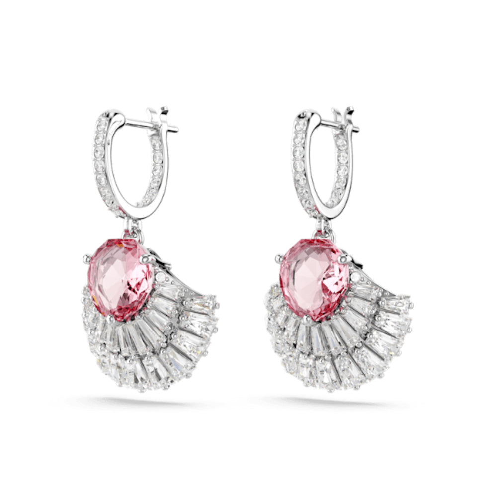 Swarovski Idyllia Drop Earrings Shell, Pink, Rhodium plated – Bluesalon.com