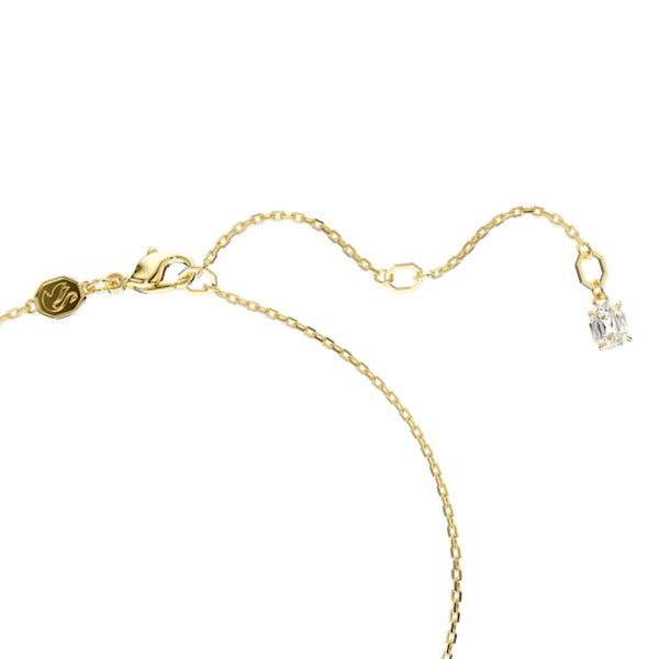 Swarovski Una pendant Necklace Round cut, Pave, Green, Gold-tone plate ...