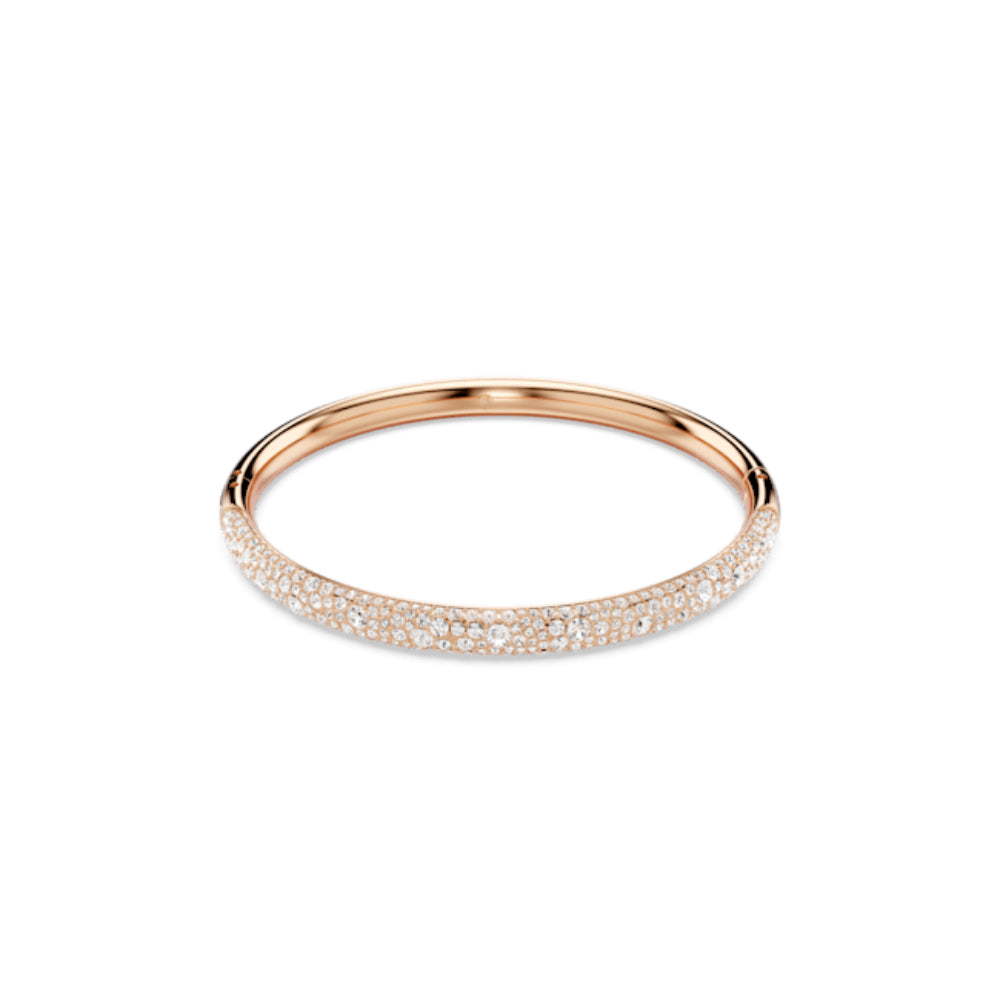 Swarovski Meteora Bangle Snow pave, White, Rhodium plated – Bluesalon.com