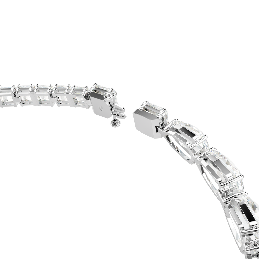 Swarovski Matrix Necklace Mixed Cuts White Rhodium Plated – Blue Salon