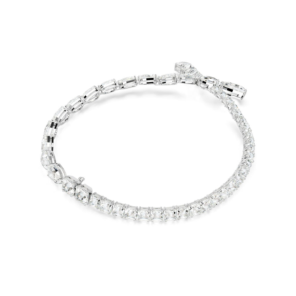 Swarovski Matrix Necklace Mixed Cuts White Rhodium Plated – Blue Salon