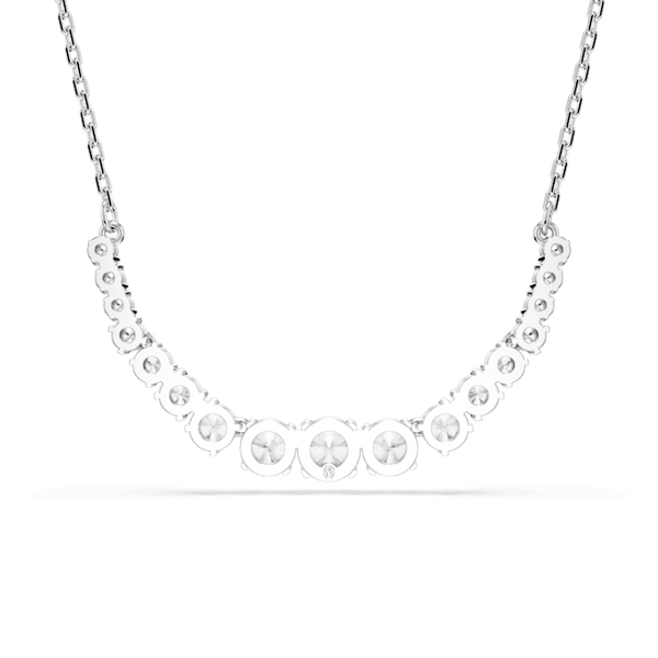 Swarovski Matrix Necklace Gradient of round cuts White Rhodium plated ...