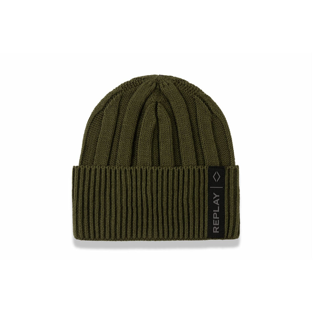 Replay Men's Ribbed Beanie – Blue Salon
