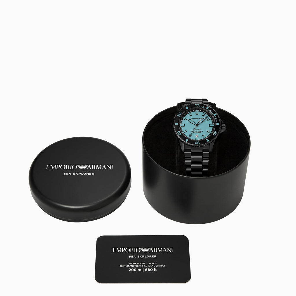 Emporio Armani Sea Explorer Automatic Watch AR60084 | 200m Diver – Blue ...