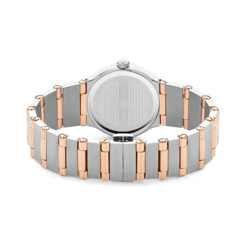 Cerruti 1881 Women's White MOP Dial Two Tone Silver/Rose Gold Watch ...