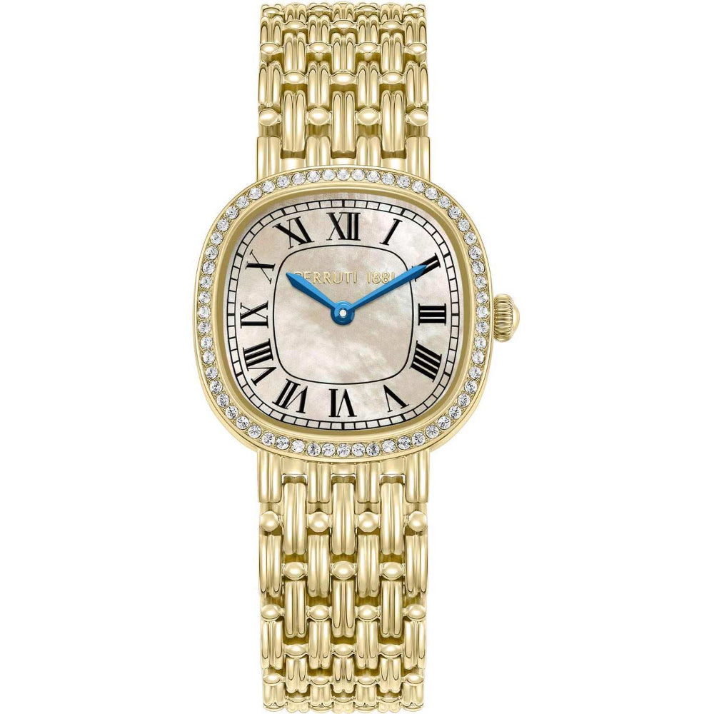 Cerruti 1881 Gresta Ladies Grey MOP Dial Gold Stainless Steel Watch ...