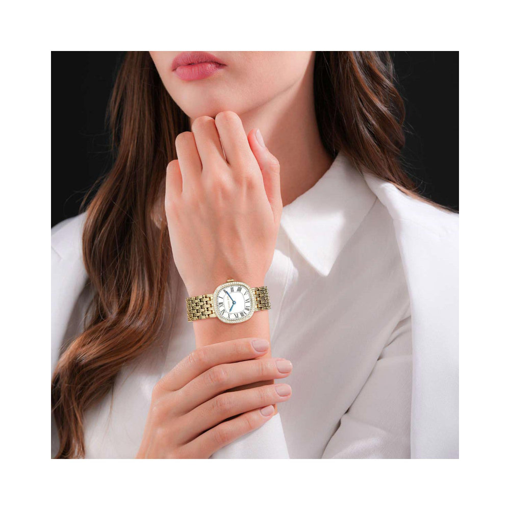 Cerruti 1881 Gresta Ladies Grey MOP Dial Gold Stainless Steel Watch ...