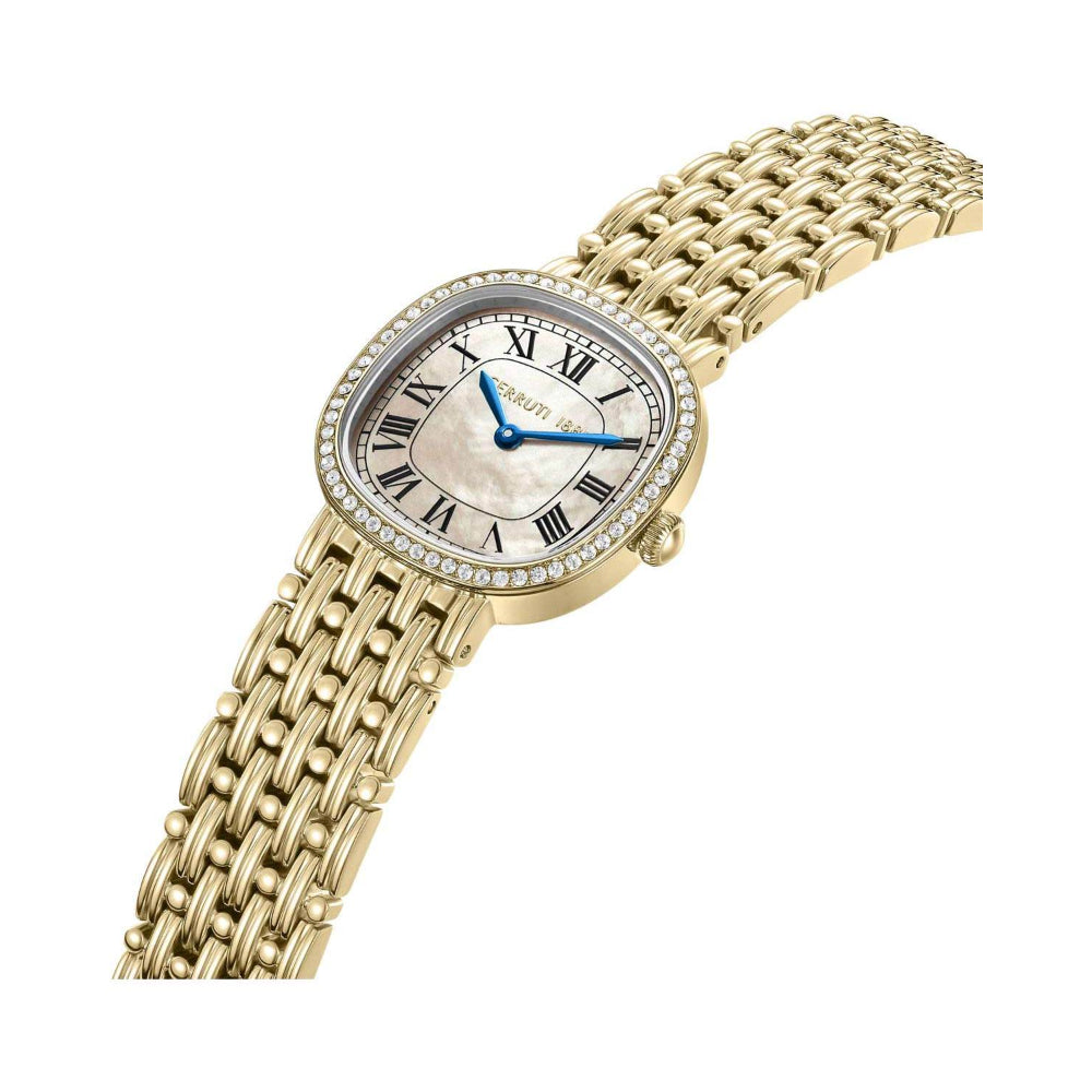 Cerruti 1881 Gresta Ladies Grey MOP Dial Gold Stainless Steel Watch ...
