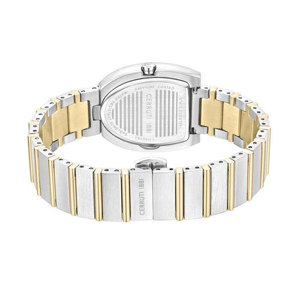 Cerruti Lerici Ladies MOP Dial Stainless Steel Silver Gold Plated Watc ...