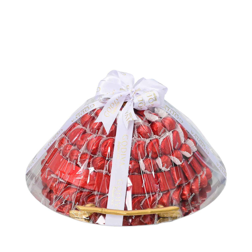 Godiva Assorted Chocolates in silver tray with gold handle 1600 grams ...