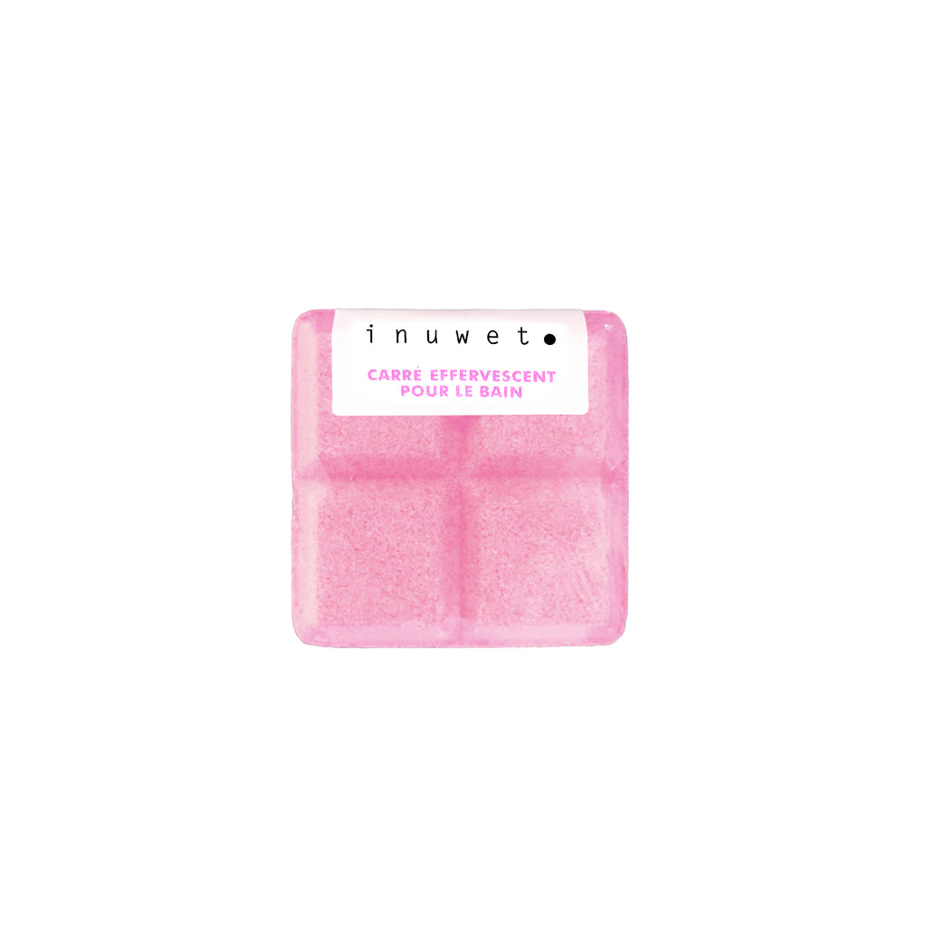Inuwet Square Mini Fizzer Bath Slab - Strawberry – Blue Salon