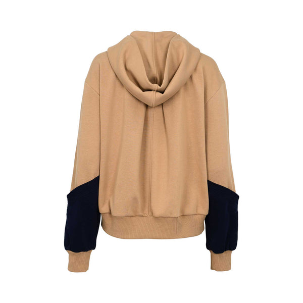 Jijil Women's Two-Tone Panel Zip-Up Hoodie | Blue Salon | Qatar | GCC