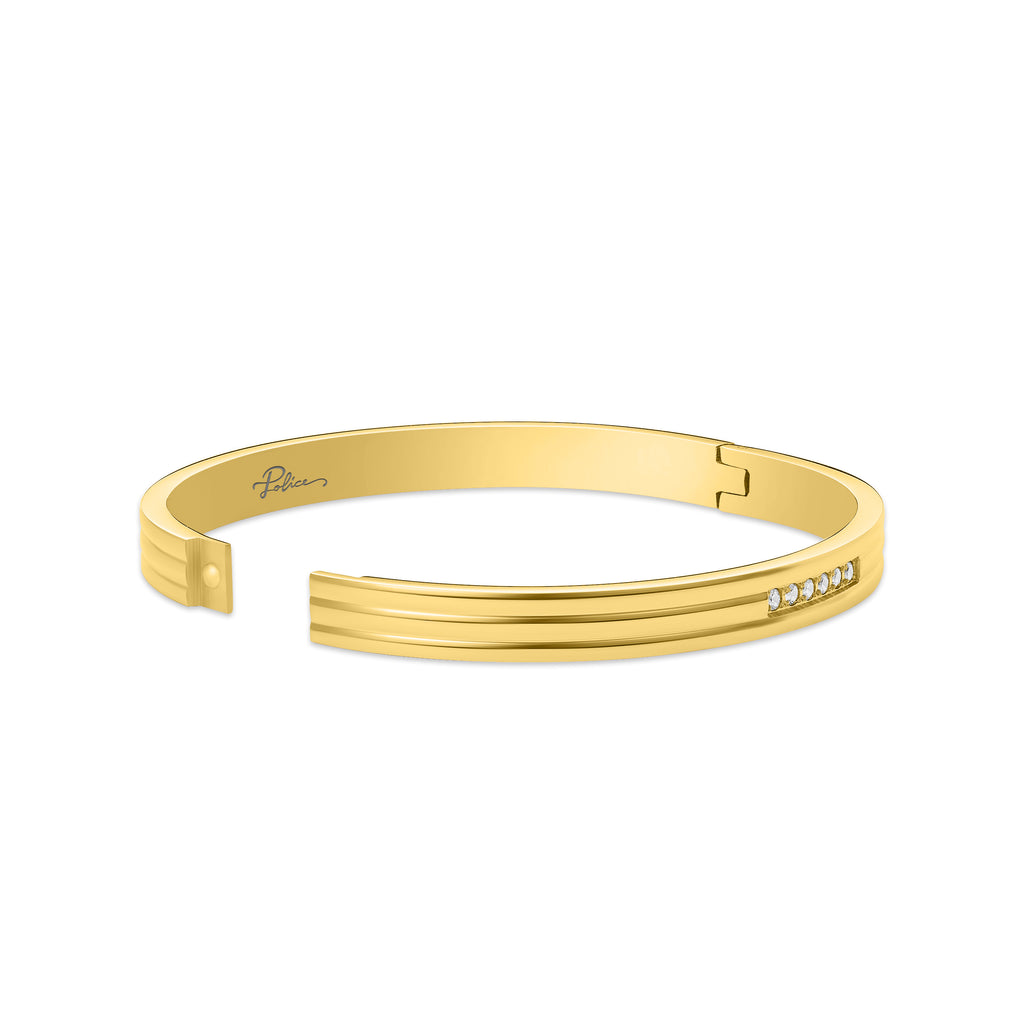 Police Lavaliere Gold Crystal Bangle | Women’s Bracelet – Blue Salon