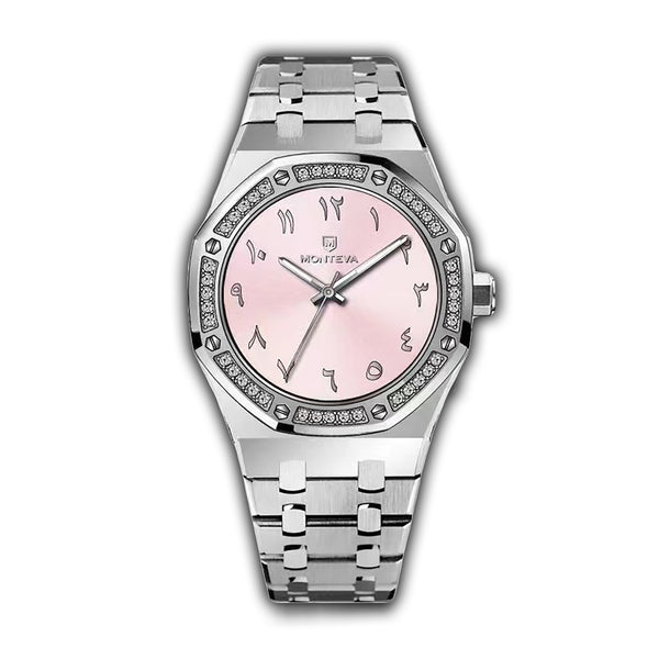 Monteva AP Ladies Watch with Arabic Numerals and Zircon Accents – Blue ...