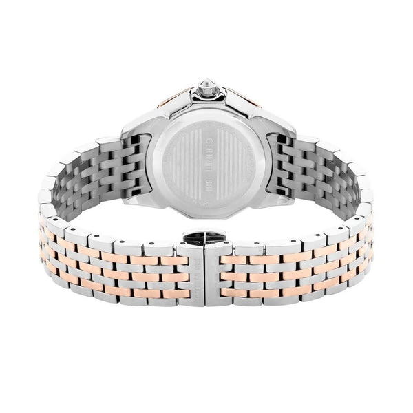 Cerruti 1881 Jesina Ladies White MOP Dial Stainless Steel Silver Rose ...