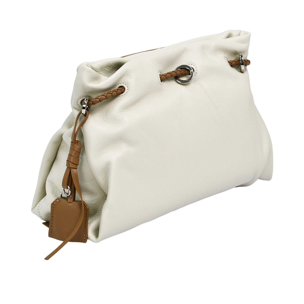 Muni Women's Slouchy Leather Drawstring Bag | Blue Salon | Qatar | GCC