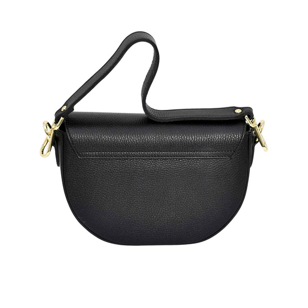 Piumelli Women's Pebbled Leather Semi-Circle Shoulder Bag | Blue Salon ...