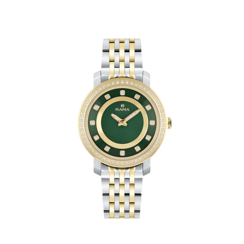 Rama Ladies Green Dial Gold & Silver Watch – Bluesalon.com