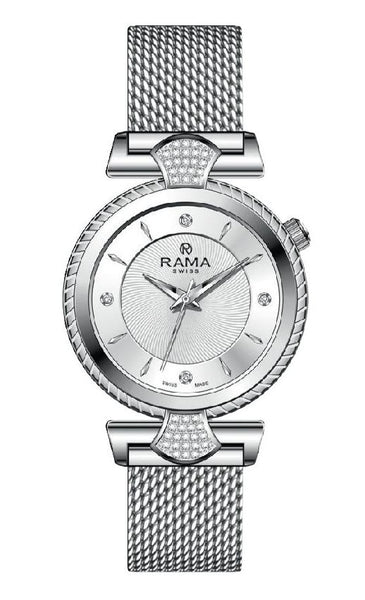 Rama Ladies Stainless Steel Mesh Bracelet Quartz Watch – Blue Salon