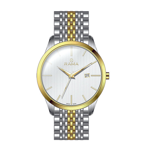 Rama Gents Silver Dial Stainless Steel Quartz Watch – Blue Salon