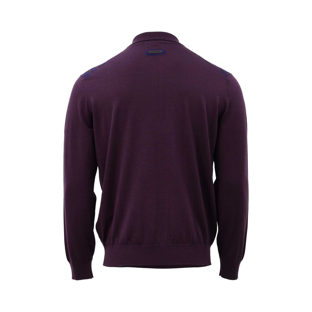 Stefano Ricci Men's Textured Quarter-Zip Knit Polo Sweater – Blue Salon