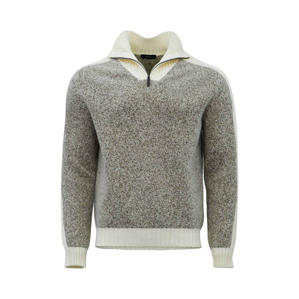 Stefano Ricci Men’s Two-Tone Quarter-Zip Knit Sweater | Blue Salon ...