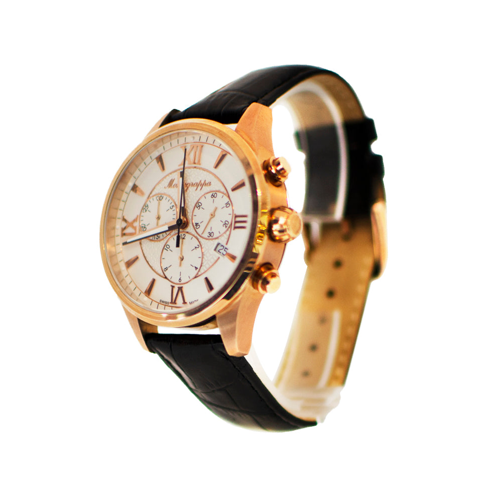 Montegrappa Fortuna Chronograph Rose Gold Pvd Watch – Bluesalon.com