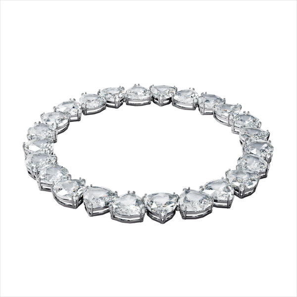 Swarovski Millenia Necklace Triangle, White, Rhodium Plated – Bluesalon.com