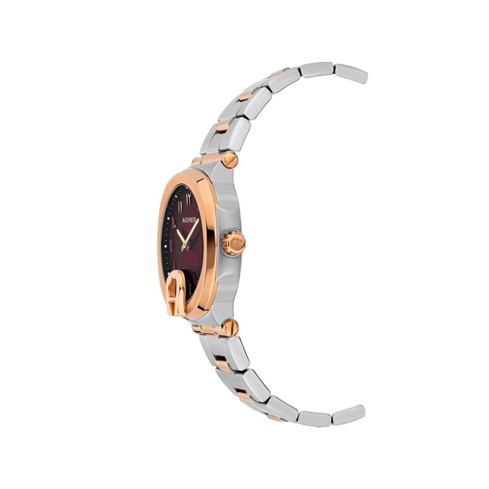 AIGNER Men's Taviano Silver & Rose Gold Watch – Blue Salon