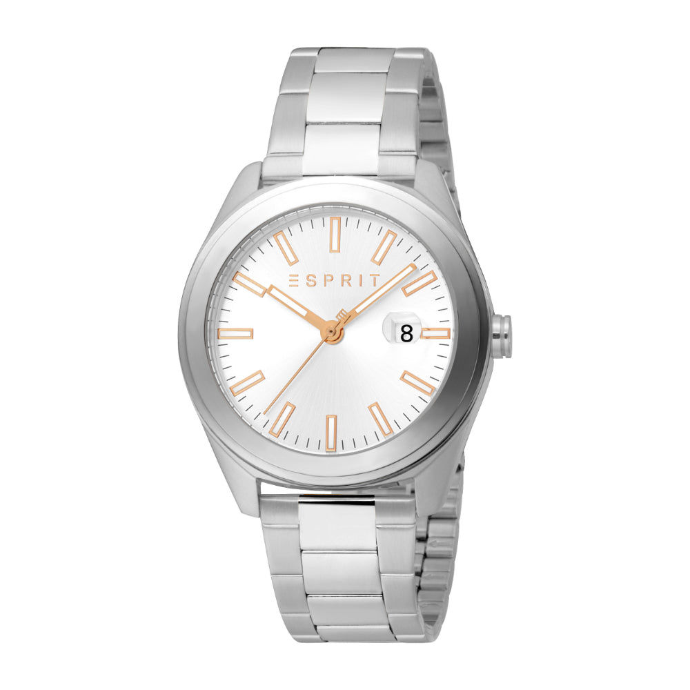 ESPRIT Men's Silver Color Watch with Silver Dial and Metal Bracelet ...