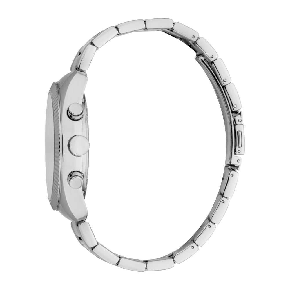 ESPRIT Men's Silver Color Watch with Black Dial and Chronograph Functi ...