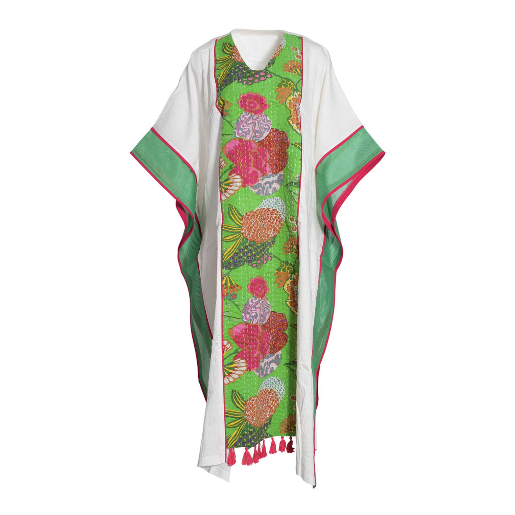Fahm Women's White/Multi-color Dress, Free Size – Blue Salon
