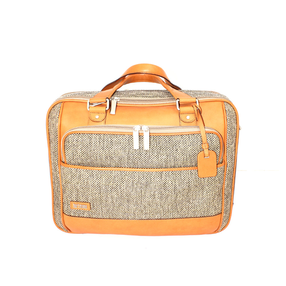 Hartmann Tweed Belting Briefcase Natural Tweed – Blue Salon