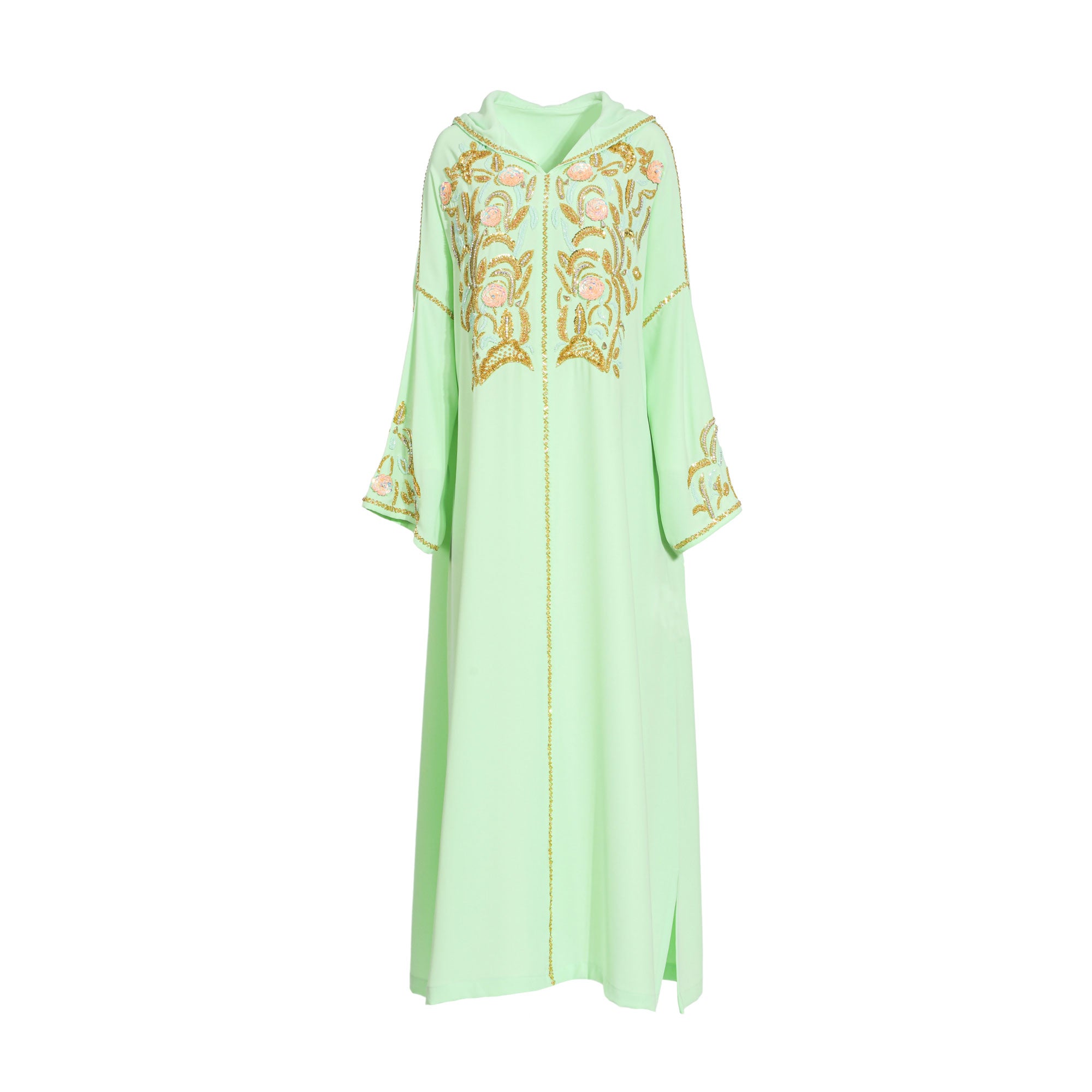 Laylati Women's Light Green Jalabiya, Free Size – Bluesalon.com