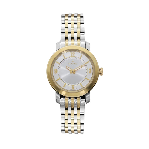 Rama Ladies Quartz Watch Two Tone Yellow Gold/Silver Plated Stainless ...