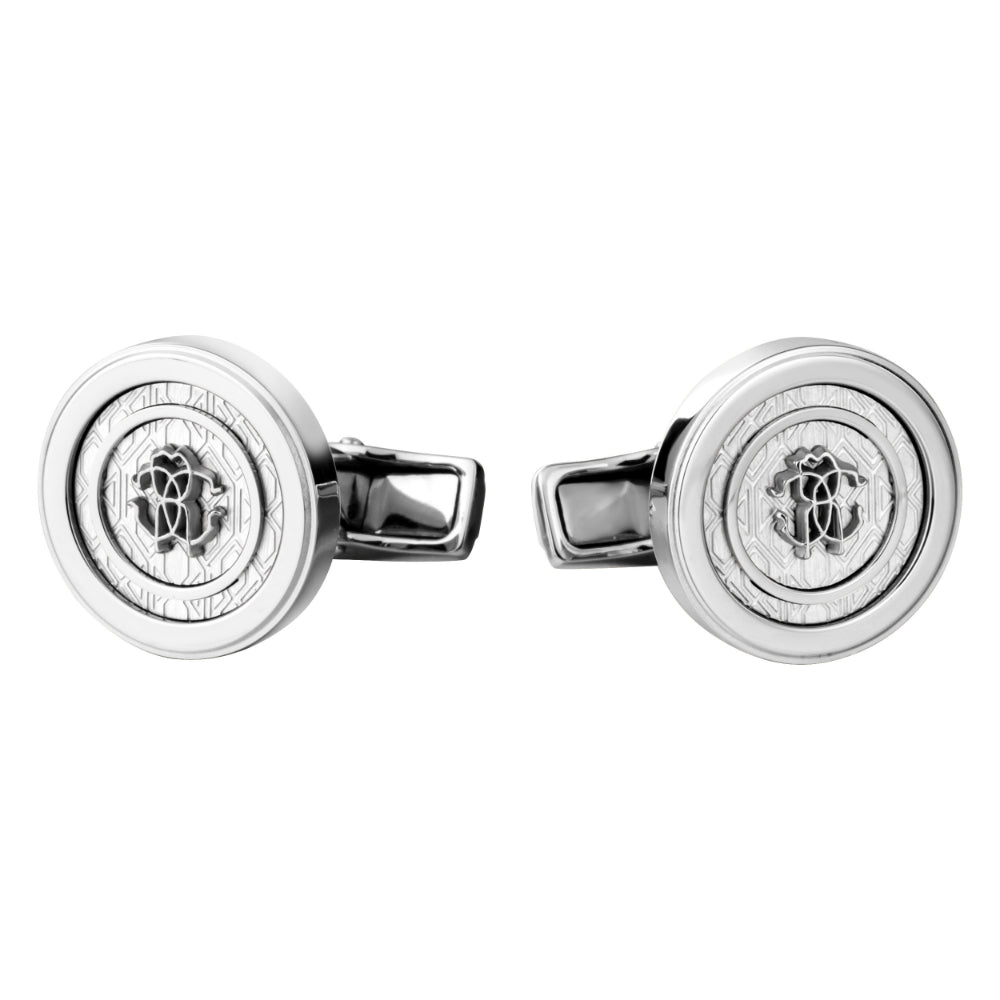 Roberto Cavalli Silver Color Cufflinks – Blue Salon