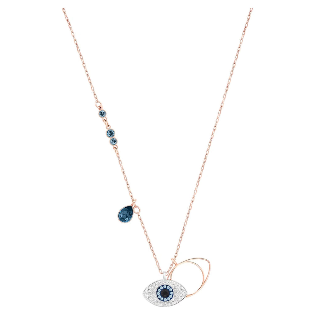 Swarovski Symbolic Pendant Evil eye, Blue, Metal finish – Blue Salon