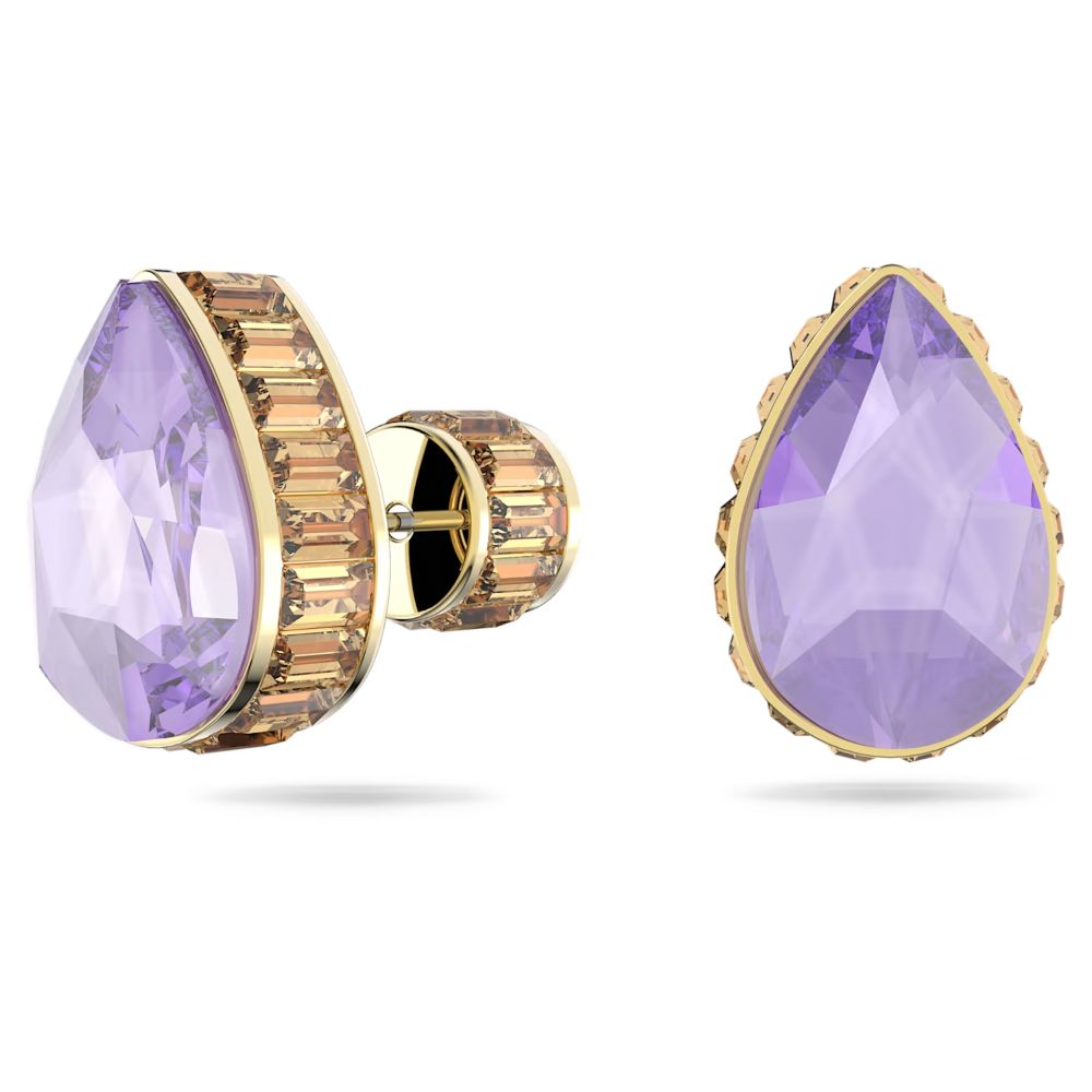 Swarovski Orbita Stud Earrings Drop cut Multicolored Gold-tone plated ...