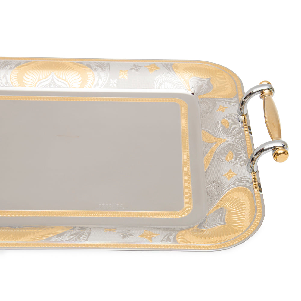 Tresors Naif Gold Rectangular Tray – Bluesalon.com