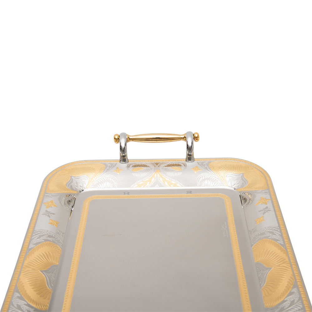 Tresors Naif Gold Rectangular Tray – Bluesalon.com