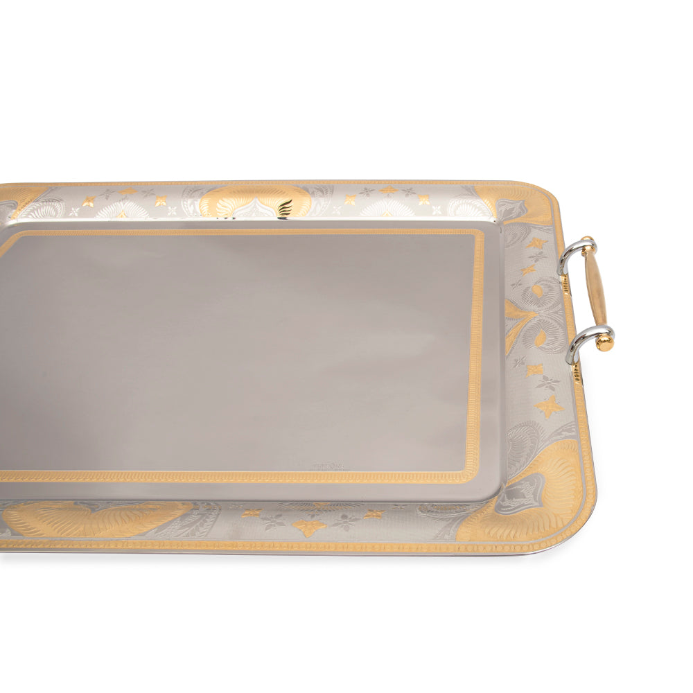 Tresors Naif Gold Rectangular Tray – Bluesalon.com