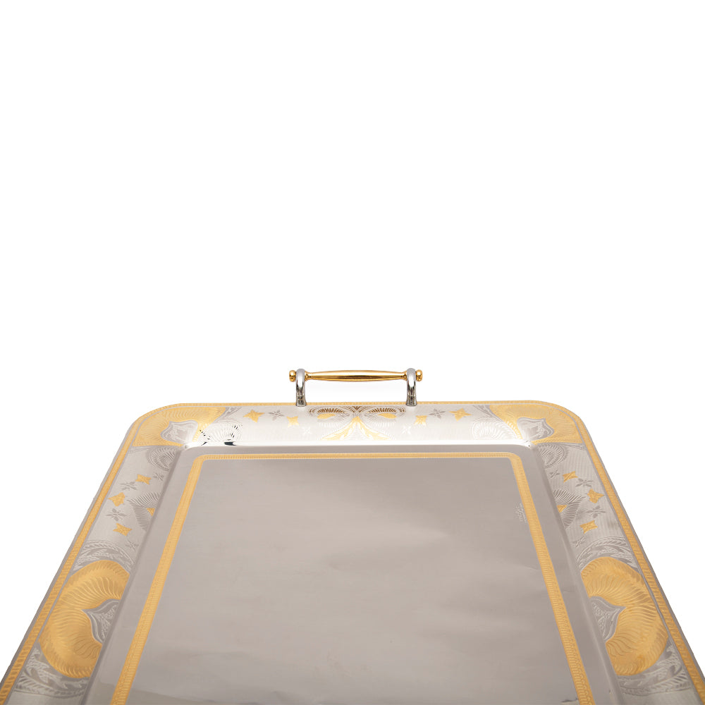 Tresors Naif Gold Rectangular Tray – Bluesalon.com