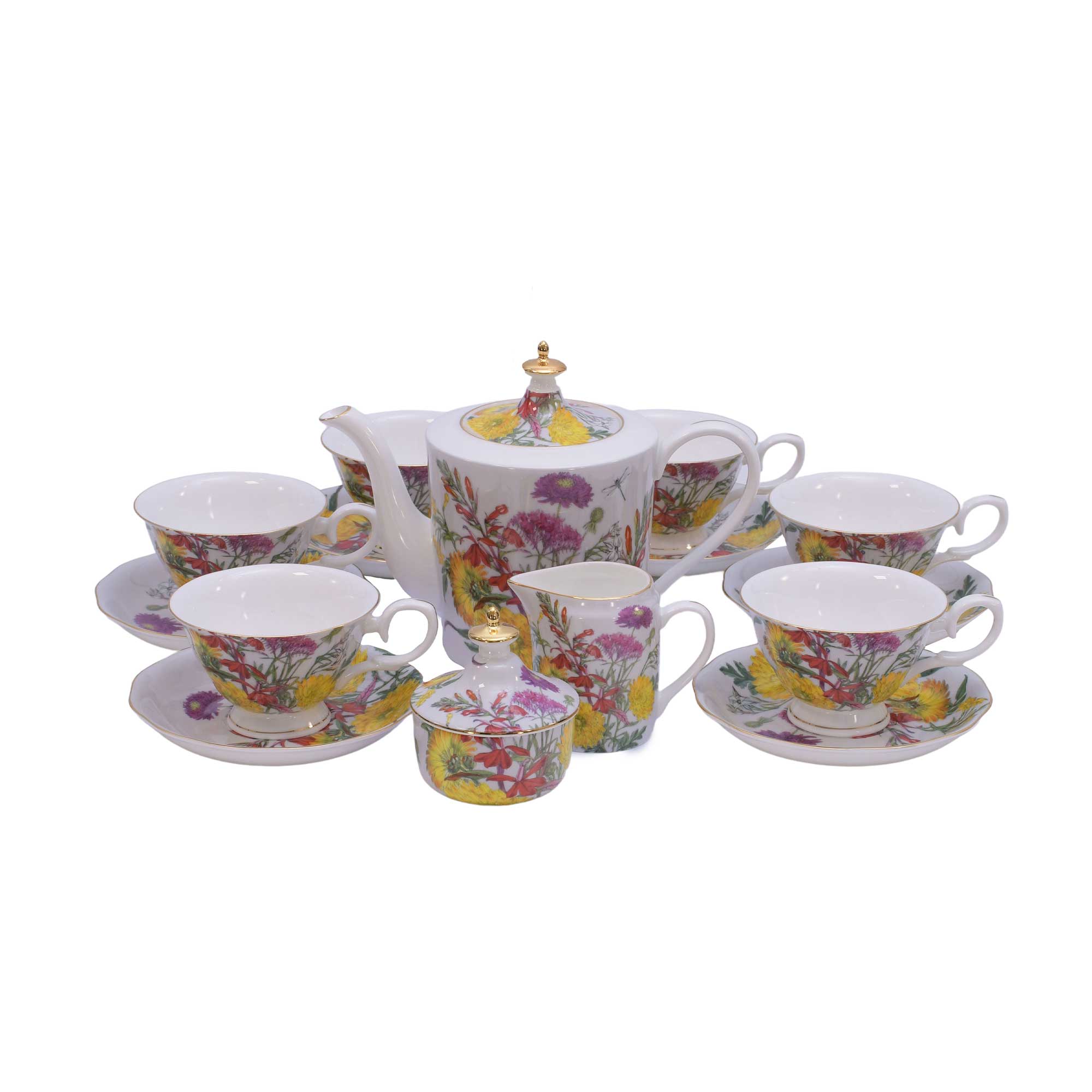 Stechol Gift Box GRA Set of 15 pieces Tea Cups & Saucer – Bluesalon.com