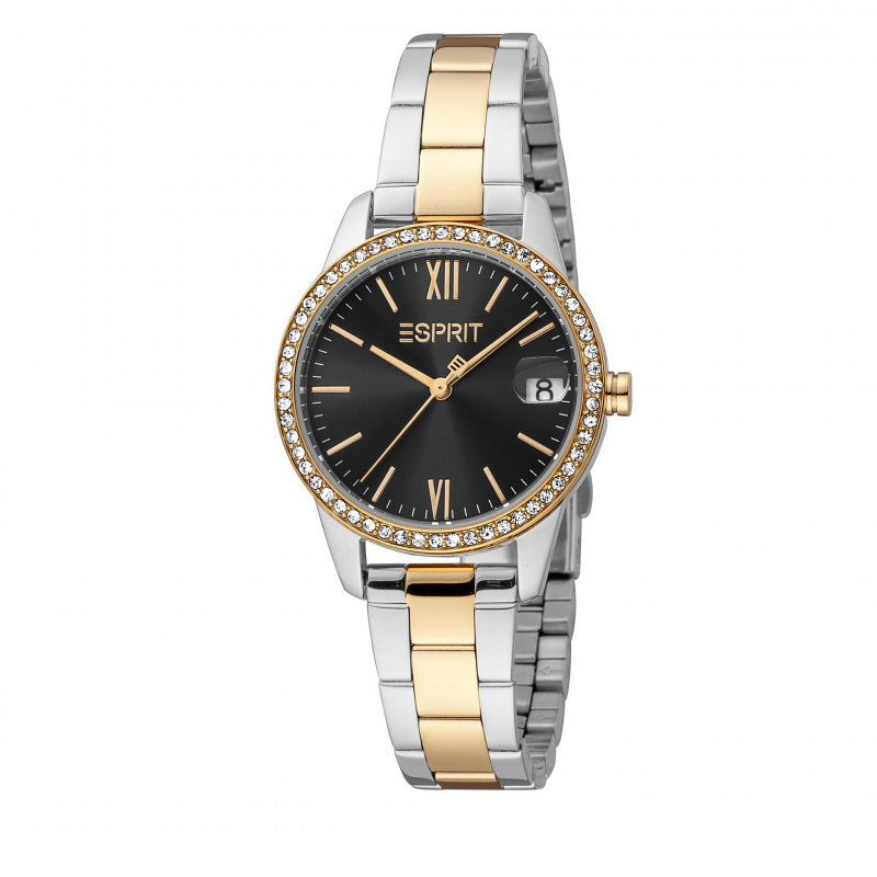 ESPRIT Women's Watches Two Tone Silver & Gold Case Braclet Watch With ...